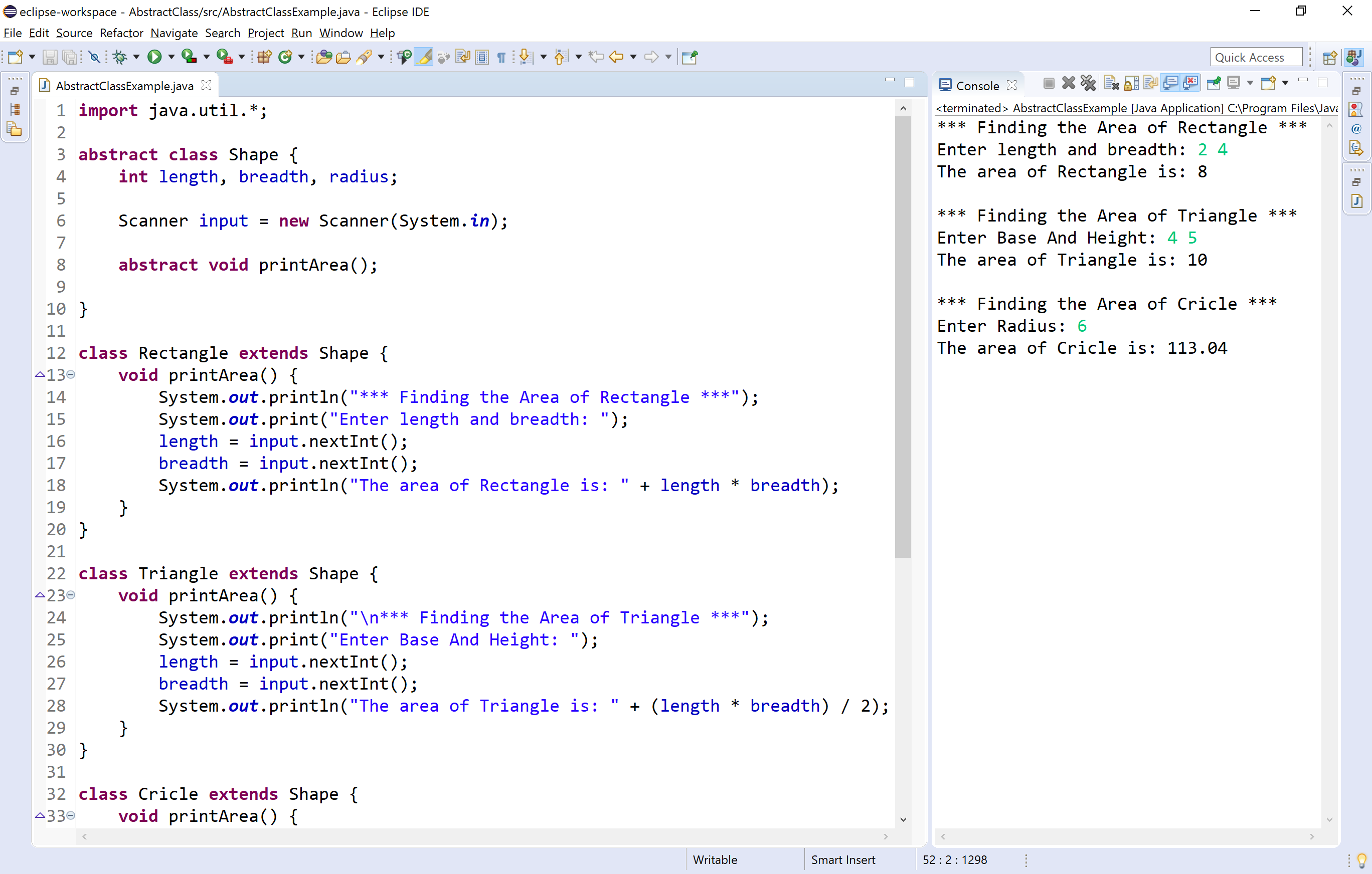Java Tutorials Abstract Class Abstarct Methods