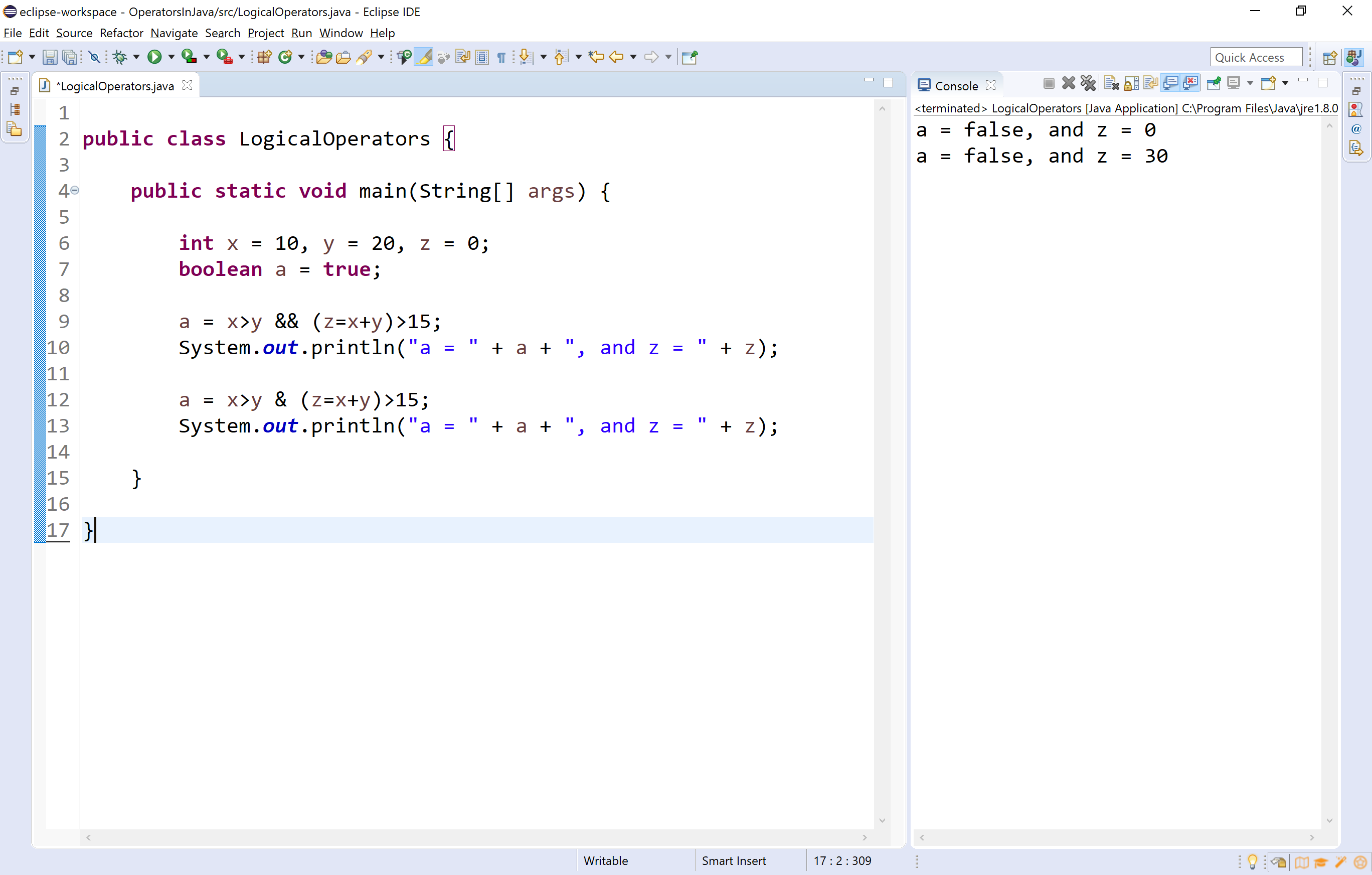 Java Tutorials Operators