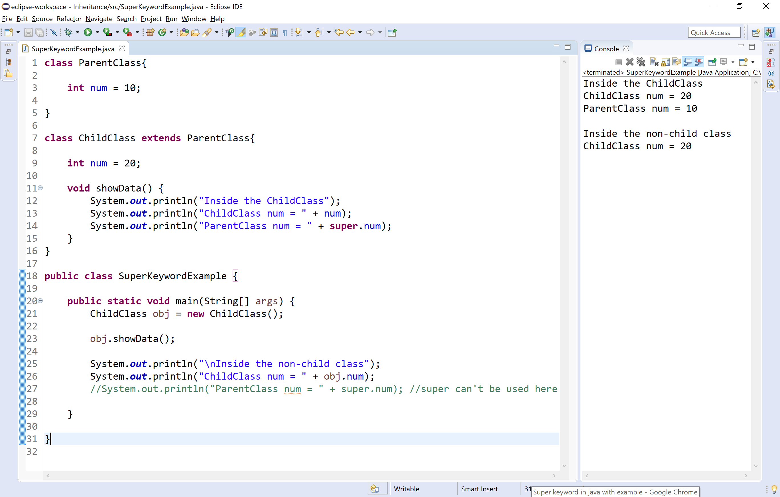 Java Tutorials Super Keyword