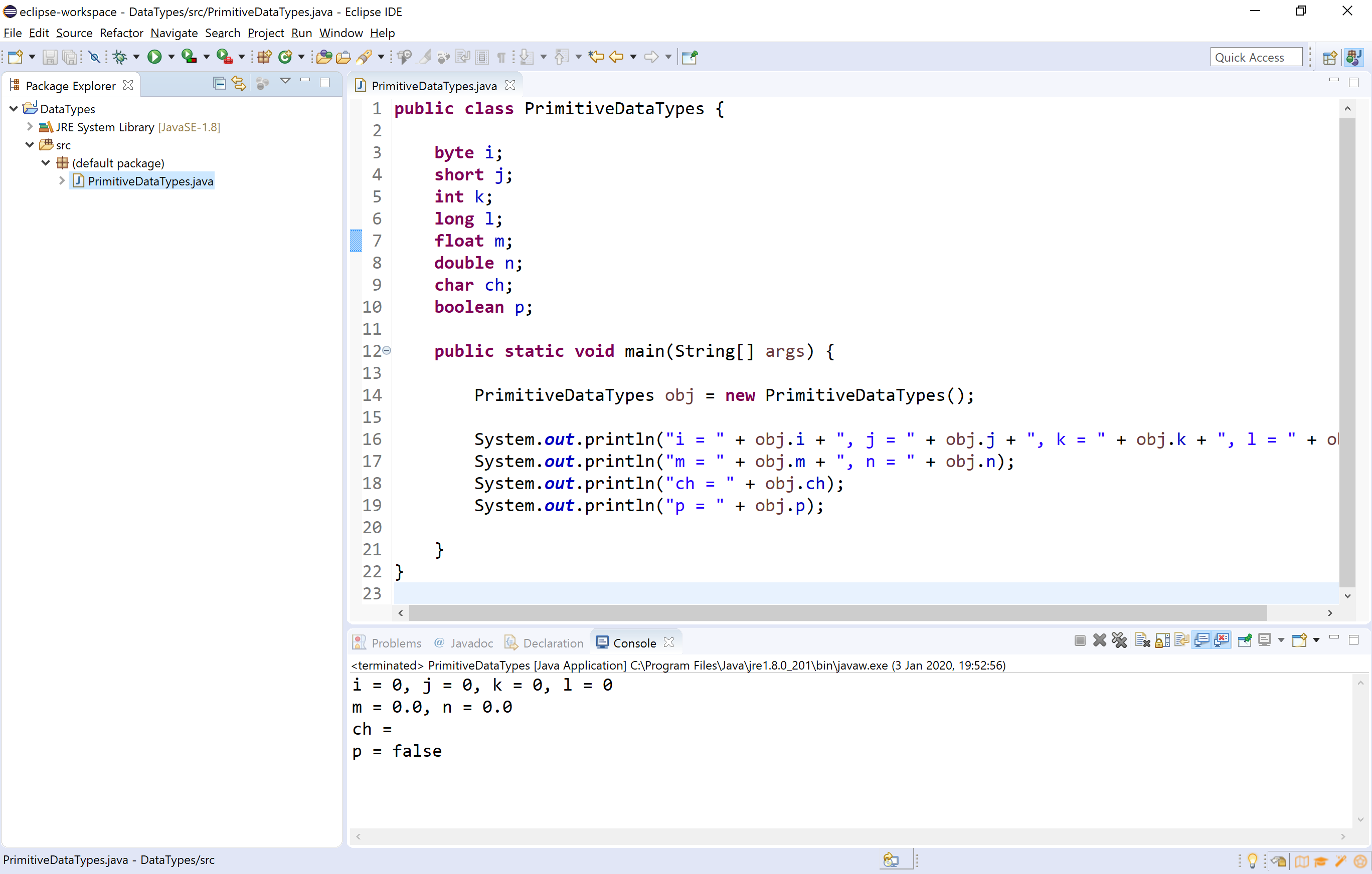 Java Tutorials Data Types Byte Short String