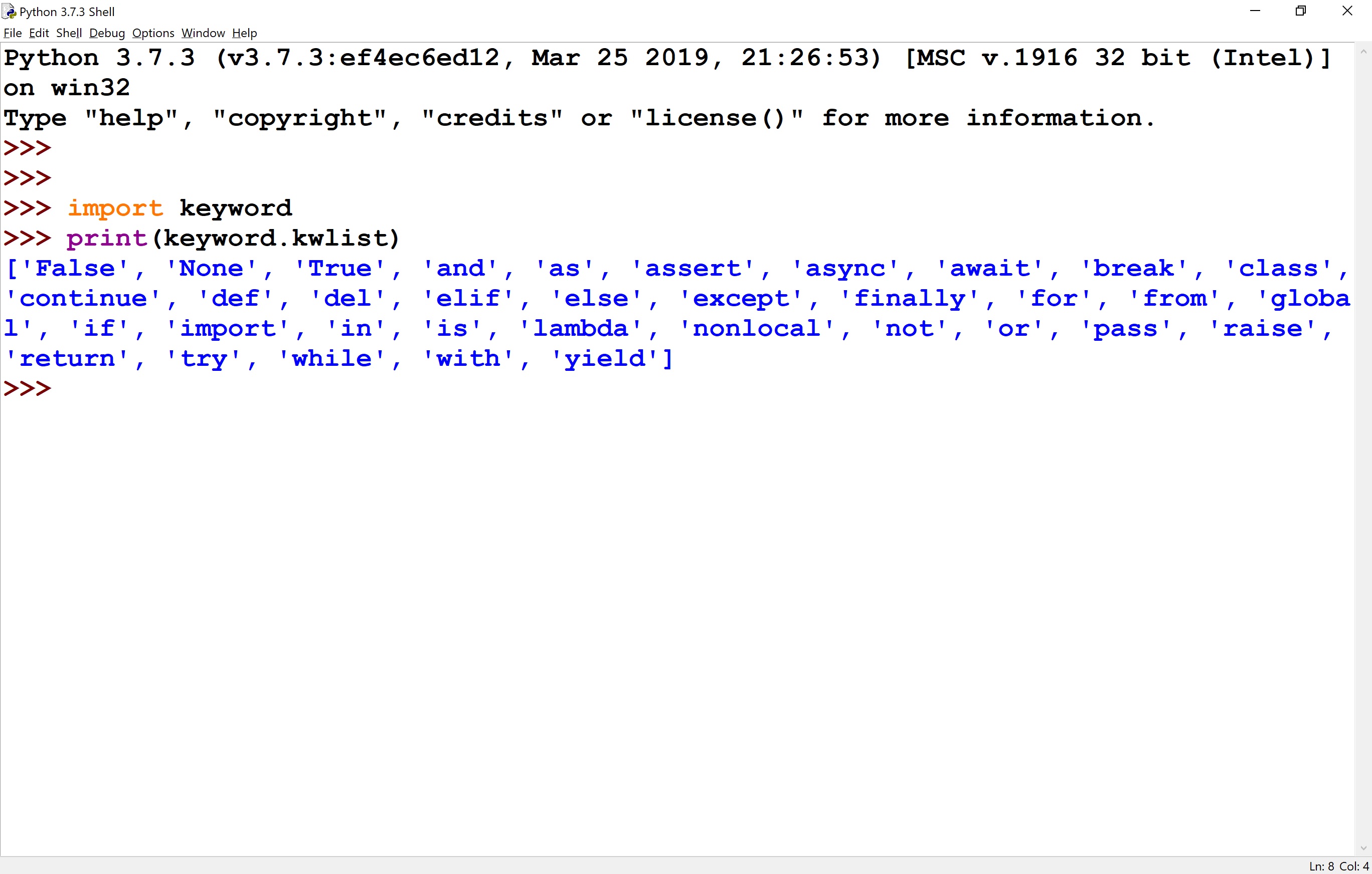 Keywords List In Python Pin On Python If A Statement Is False 