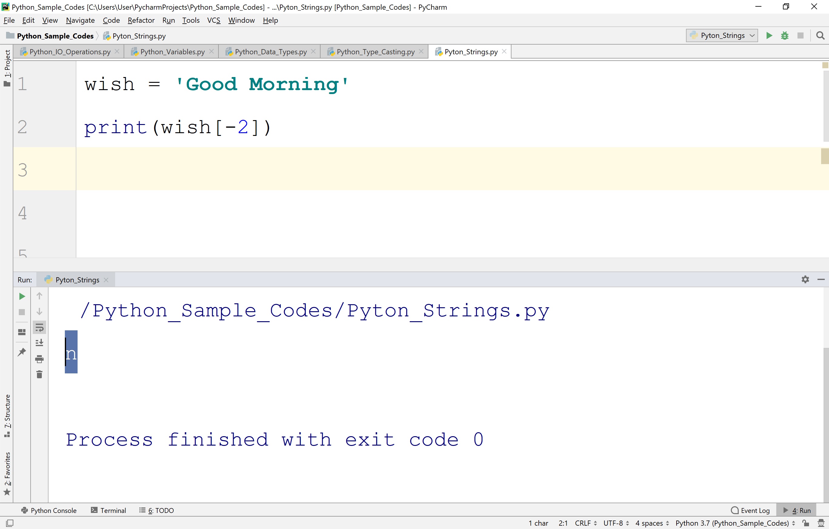 Python Tutorials String Handling Operations Functions