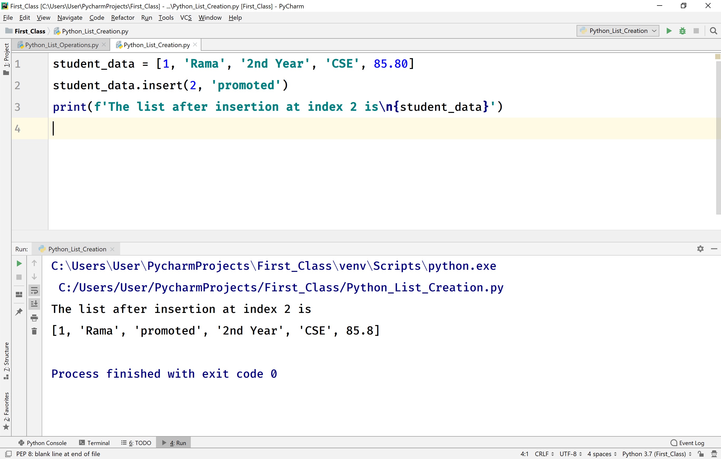 Python Tutorials Lists Data Structure Data Types