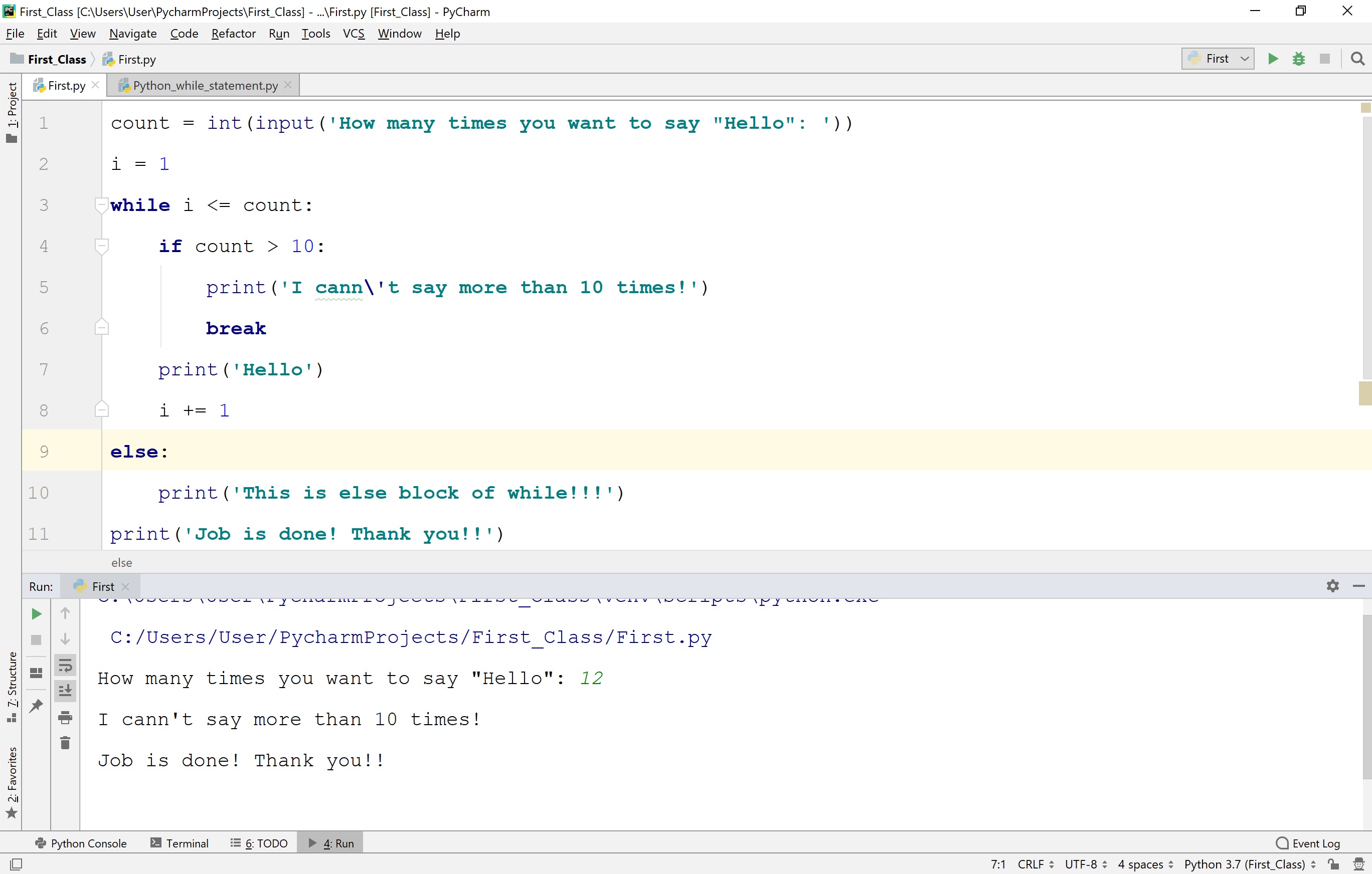 Python Tutorials Iterative Statements Repeatative Looping