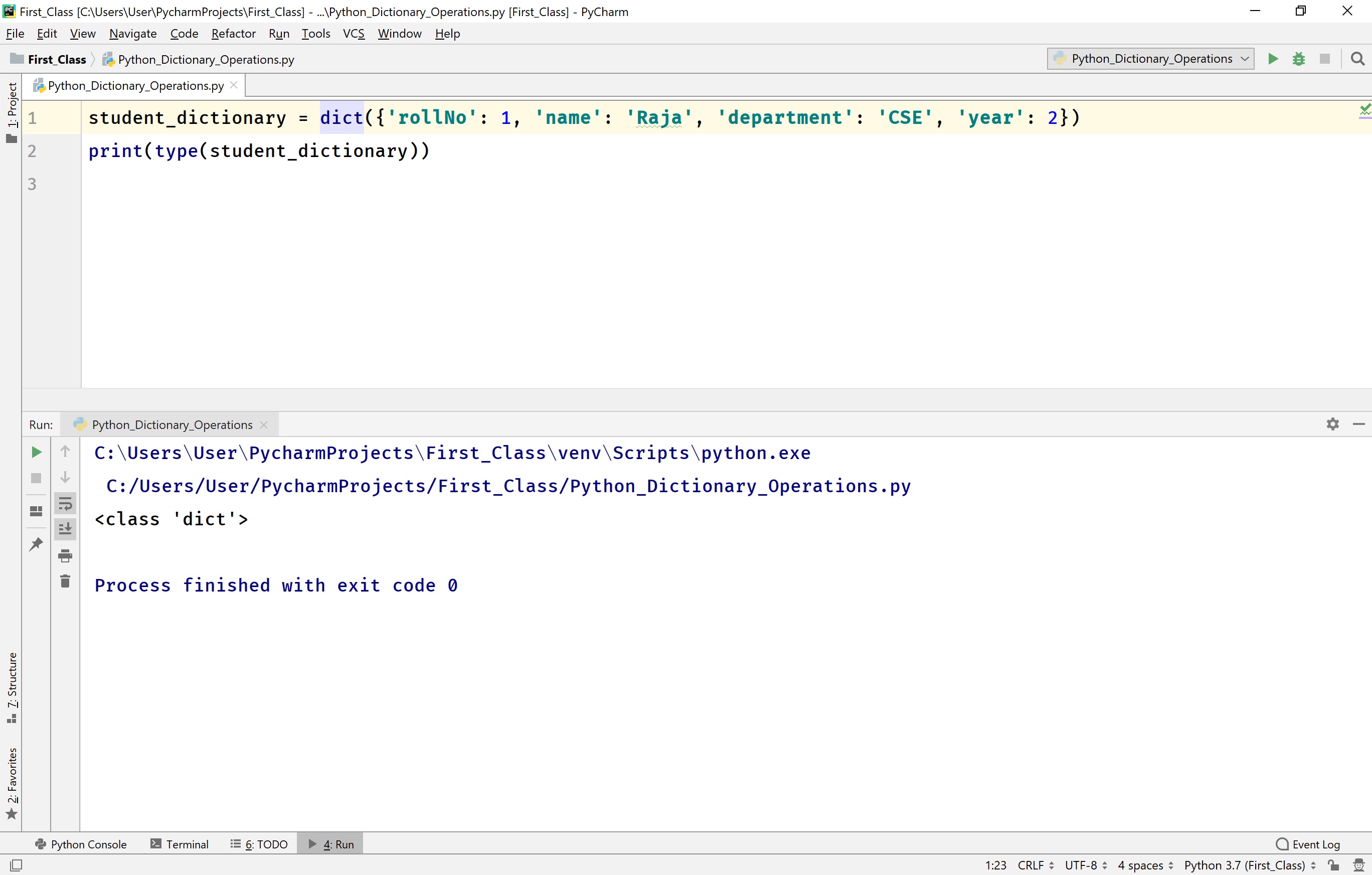 Python Tutorials Dictionary Data Structure Data Types