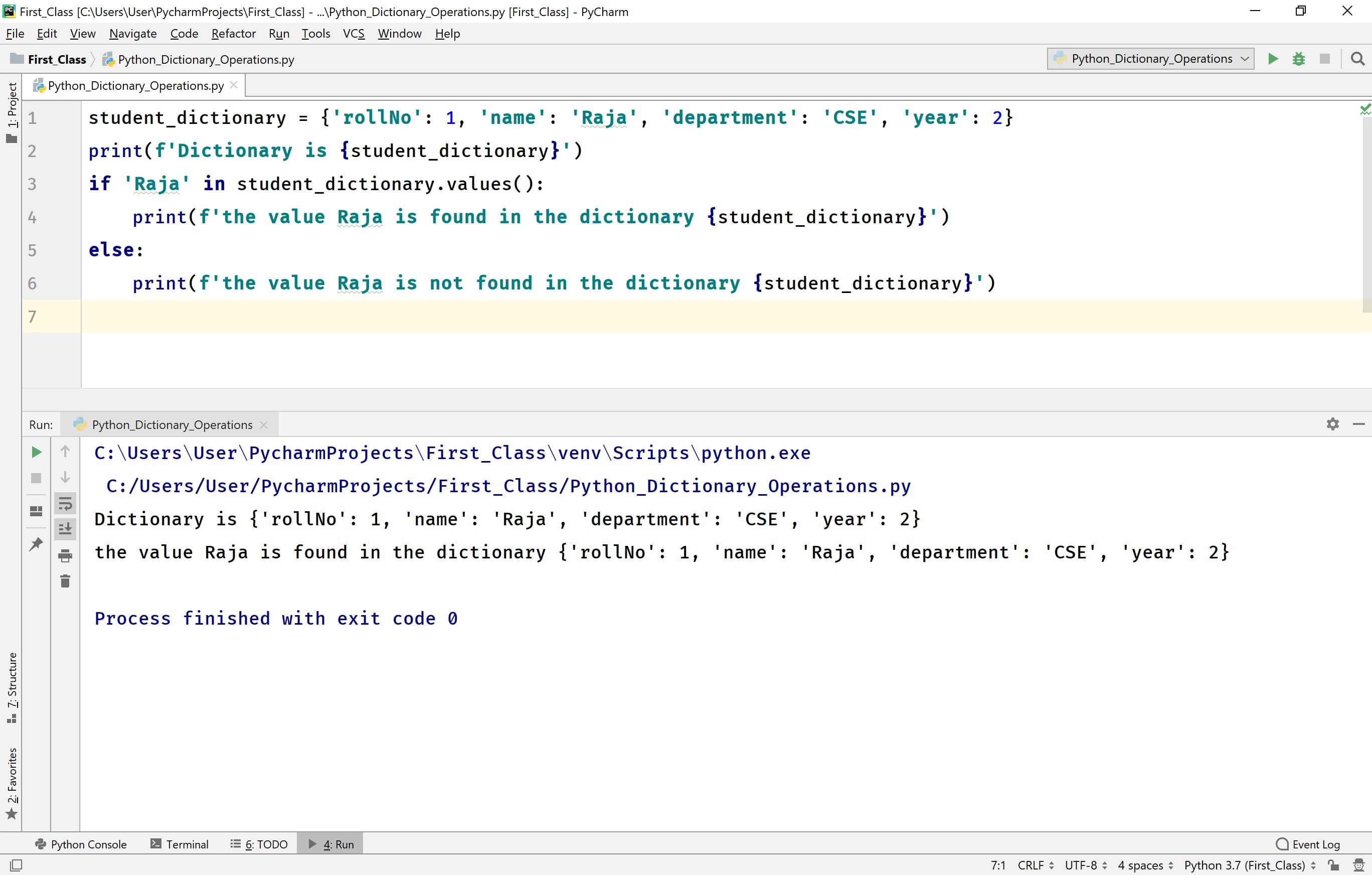 Python Tutorials Dictionary Data Structure Data Types