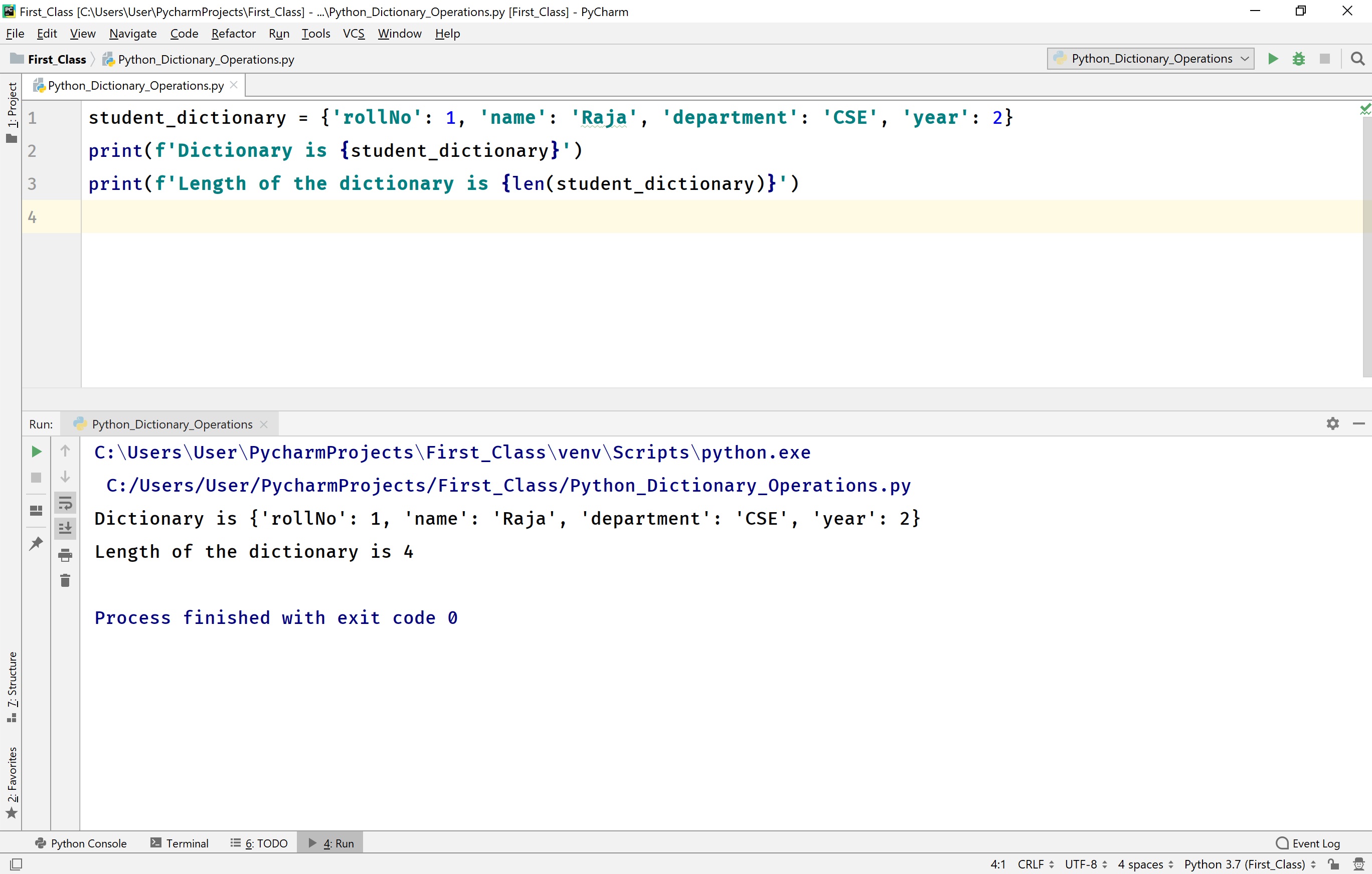 Python Tutorials Dictionary Data Structure Data Types